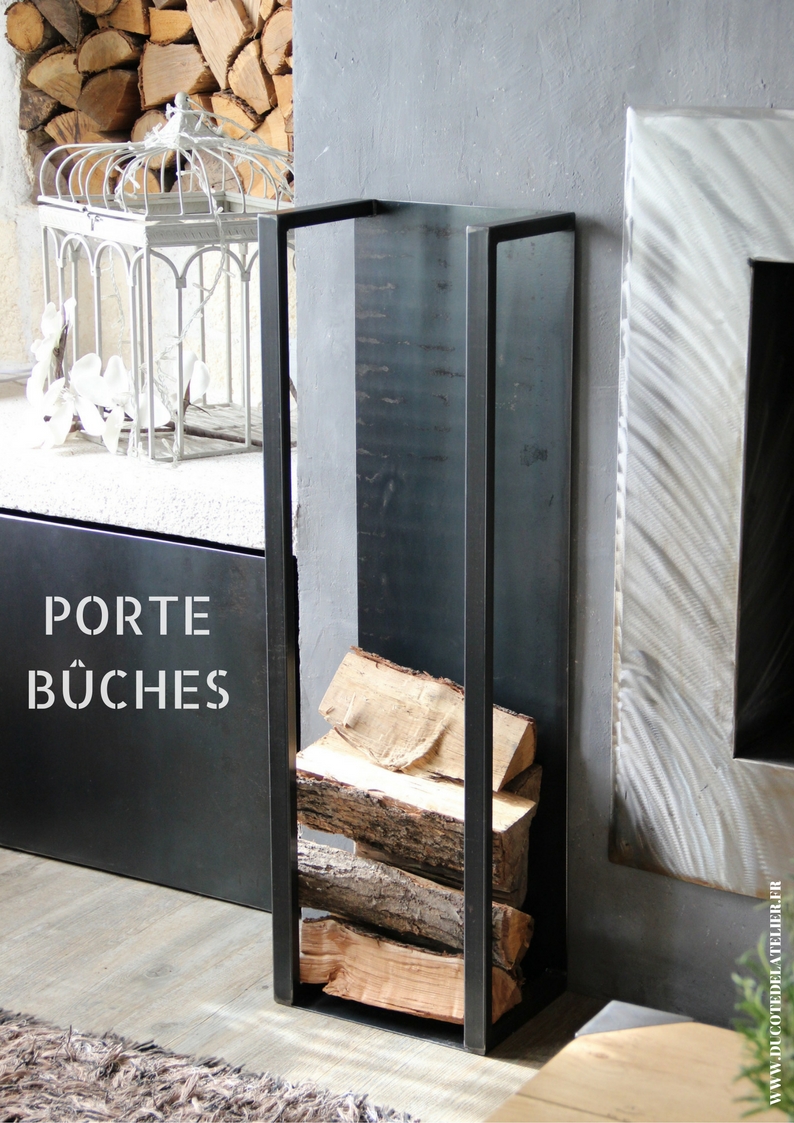 Porte bûches en métal - Du côté de l'atelier